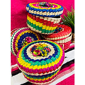 Leos Imports Handmade Mexican Palm Tortilla Basket, Tortillera Made in Mexico