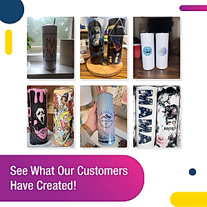 HOME OF SPOILS 4 Pack:Sublimation Tumblers 20 Oz Skinny | Sublimation Cups Tumbler with Lids, Tape, and Straws | Blank Tumblers For Sublimation | Sublimation Tumblers 20 oz Skinny Bulk - Leak Proof