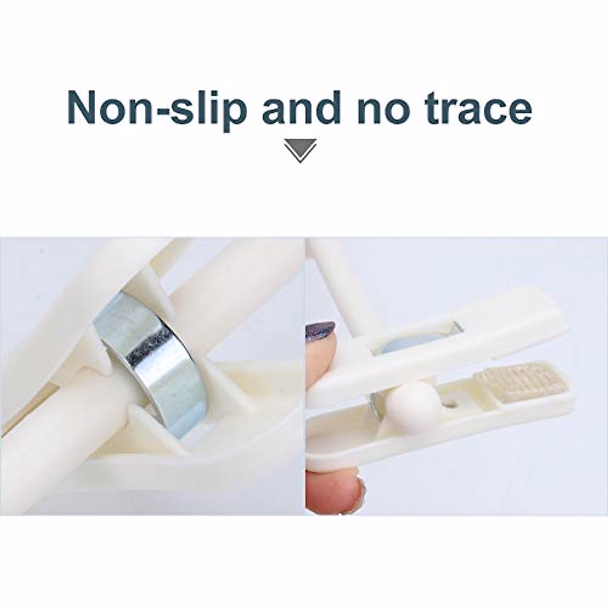 DOITOOL 10 Pack Plastic Skirt Hangers, Space Saving Cloth Hangers with Retractable Clips, Non Slip Clip Hangers for Pants, Bulk Plastic Hangers Closet Organizer (White)