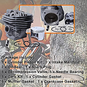 Mtanlo 56mm Big Bore Cylinder Piston Gasket Kit for Stihl MS660 066 MS640 MS650 064 Chainsaw Replacement Parts Nikasil Coated