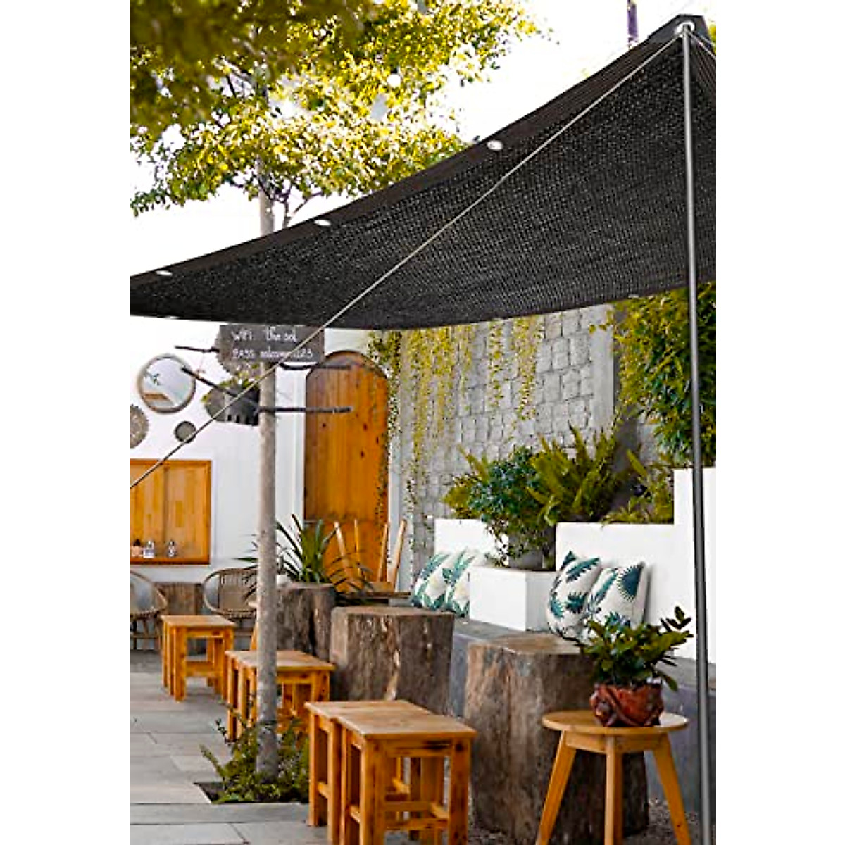 Tronssien 70% Black Shade Cloth, 12 x 6 FT Garden Sun Shade Netting. Durable Mesh Tarp with Grommets, Shading Anti for Garden, Greenhouse, Plants Growing, Outdoor Barbecue,Pergola etc.