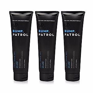 Bump Patrol Cool Shave Gel - Sensitive Clear Shaving Gel With Menthol Prevents Razor Burn, Bumps, Ingrown Hair - 4 Ounces 3 Pack