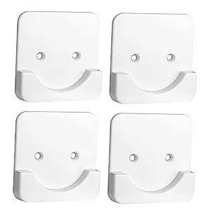 Cabilock 4pcs Pole Hanger Shower Bar for Curtain Clothes Hanger Hooks Wall Mounted Holder Wardrobe Closet Rod Bracket Shower Curtain Rod Brackets Bath Rod Wall Holder Shower Rod Holder Abs