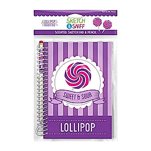 Scentco Scented Sketchbook, Sniff Smelly Fun Notebook, 8.3" x 5.8", Lollipop
