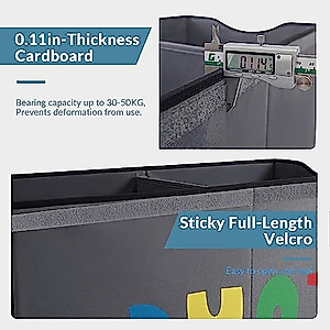 VICTOR'S Large Toy Box, Collapsible Storage Bins with Lid, Foldable Fabric Storage Box Large Organizer Container for Nursery Home Bedroom Office - Dark Grey