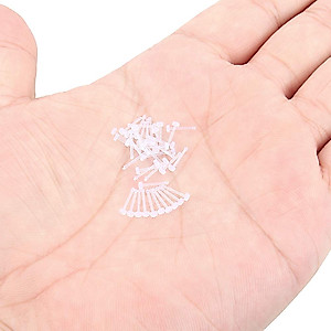 Yaalozei 22G Clear Plastic Nose Ring Stud Piercing Retainer Silicone Bioflex Flexible Rubber Nose Stud Straight Nose Bone Pin Nose Ring Stud Piercing Jewelry Retainer Surgery Women Men Sport Work 2mm