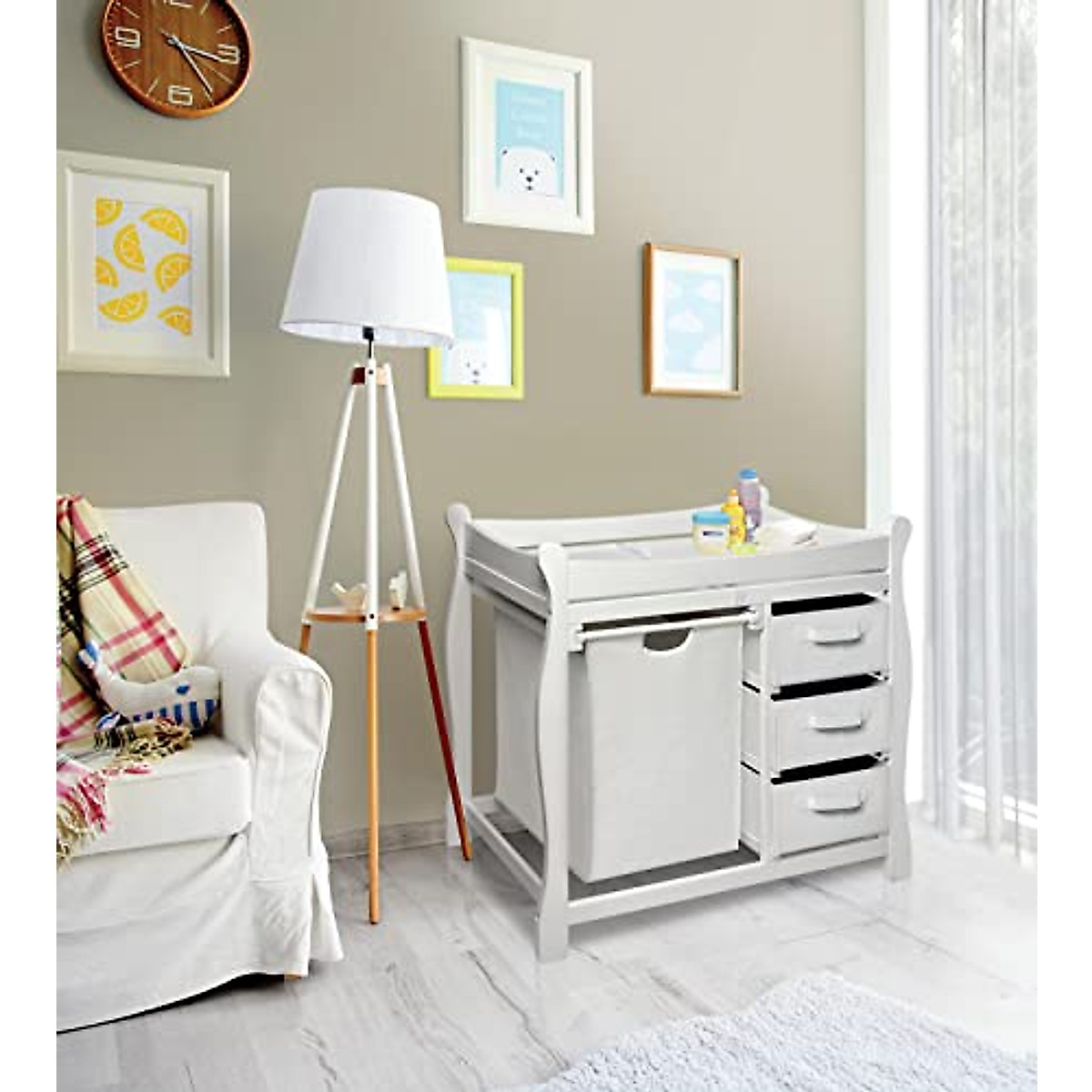 Badger Basket Baby Products›Nursery›Furniture›Changing & Dressing›Changing Tables, Fresh White