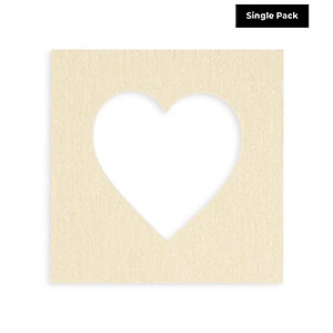 CountryArtHouse Fresh Linen Canvas Acid Free 8x8 Heart Picture Frame Mat with White Core Bevel Cut for 4x4 Pictures - Fits 8x8 Frame - Pack of 1 Matboard