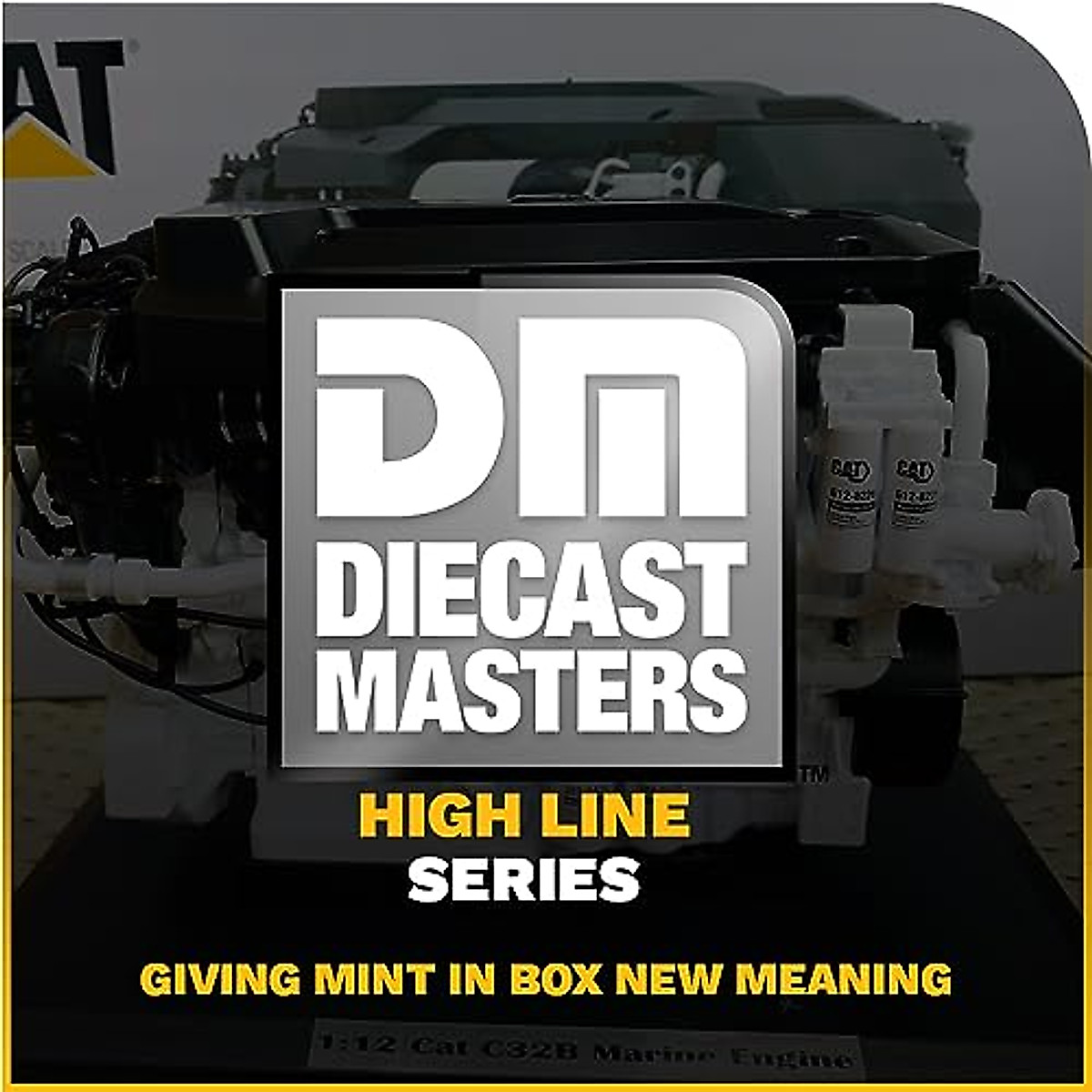 Diecast Masters 1:12 Caterpillar C32B Marine Engine | High Line Series Cat Trucks & Construction Equipment | 1:12 Scale Model Diecast Collectible Model 85707