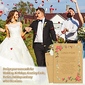 Blank Cards and Envelopes 5x7, 25 Pack Brown Invitation Cardstock with 25 Pack Envelopes, Self-Seal Thank you Blank Greeting Cards and Envelopes, Print custom, for All Occasions DIY