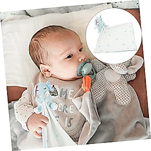 TOYANDONA Plush Comforter Towel Lovey Stuffed Animal Baby Security Infant Security Blanket Baby Snuggle Blanket Newborn Blankets Baby Soothing Towel Cute pp Cotton Animal Head