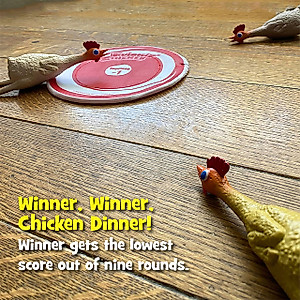 University Games | Flickin Chicken Indoor Outdoor Target Toss Game, The Go Anywhere Game for 2 or More Players Ages 6 and Up