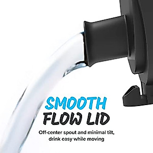 Ion8 Vacuum Insulated Stainless Steel Water Bottle - Leak Proof Bottle - Fits Cup Holders, 17 oz / 500 ml (Pack of 1) - OneTouch 1.0 - Rose