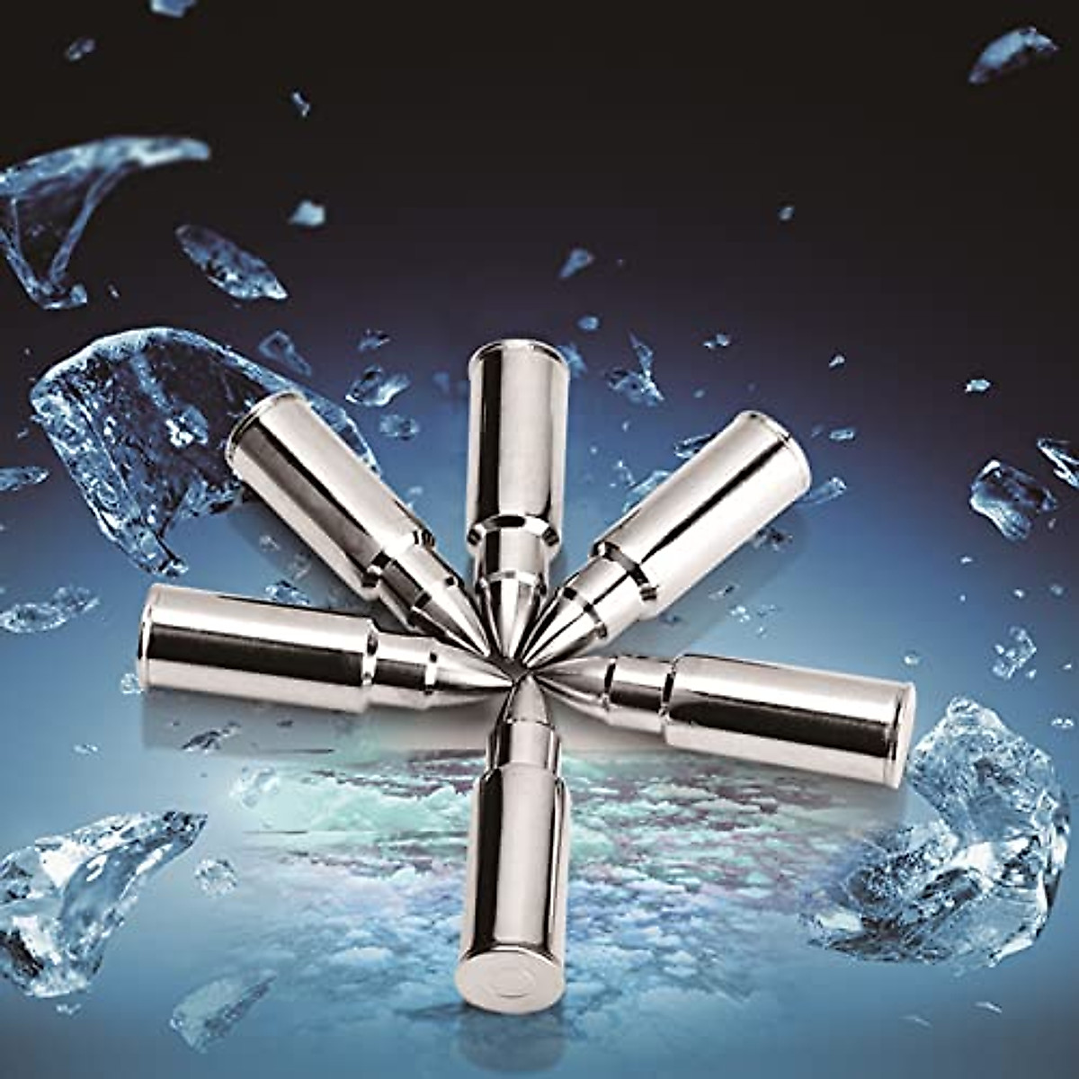 Whiskey Bullet Stones, Stainless Steel Whisky Rocks, Reusable ice Cube Metal Ice, Gifts for Men Dad, Christmas Stocking Stuffer, Whiskey Stones Rocks Bullet Shaped Ice Cubes (Size : Large)