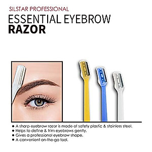 SILSTAR MADE IN KOREA RAZOR BLADE 6pcs - Exfoliating Dermaplaning. Eyebrow Trimmers Razor, Facial Shaver Face Precision Razor Blade Dermaplaning Razors Tool, Eyebrow Shaper Face Hair Remover