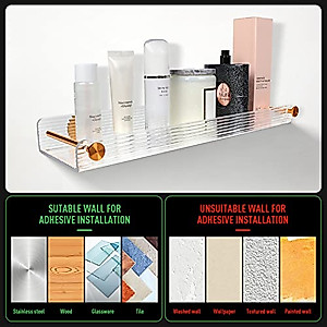 resome Acrylic Shelves Bathroom, Clear Acrylic Shower Shelves for ...