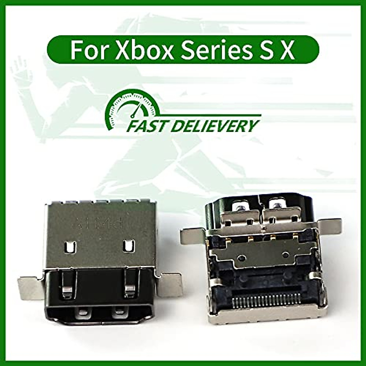FENGCHUANG 1Pcs H-DMI Port Socket Interface Connector Replacement,Xbox Series Accessories,Original HD Port for Xbox Series S/X,Black