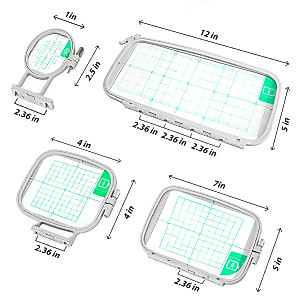Sew Tech Embroidery Hoops for Brother PE800 SE1900 PE770 780D PE700 PC6500 Brother Innovis 1250 700 Babylock Embroidery Machine Hoop