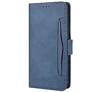 HualuBro HTC U20 5G Case, Magnetic Full Body Protection Shockproof Flip Leather Wallet Case Cover with Card Slot Holder for HTC U20 5G Phone Case (Blue)