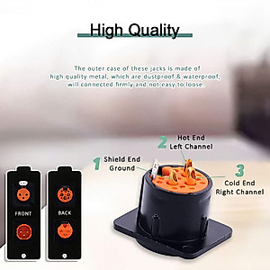 Keadic 8-Pack XLR Male and Female Jack 3 Pin - Chassis Panel Mount Jacks D Series Size, Black Metal Housing - Perfect for Series D Pattern Holes Audio Studio Connector