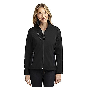 Port Authority Ladies Welded Soft Shell Jacket, L324, Black, XL