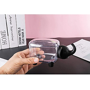 HomDSim 2 Pack Sheep Shape Cotton Swab Holder,Cotton Bud Small Q-Tips Toothpicks Brushes Pin Holder Box Case Storage Organizer Jar with Clear Lid Dustproof Cover Black + White