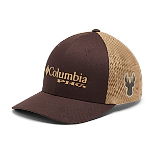 Columbia Unisex PHG Logo Mesh Ball Cap - High, Cordovan/Deer, Small/Medium