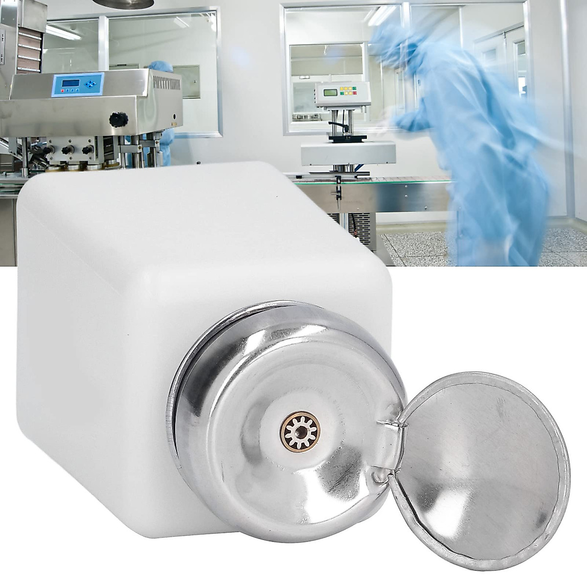 200ml Press Type Solvent Dispenser, ESD Anti Static Bottle with Stainless Steel Lid Liquid Pumping Empty for Alcohol Makeup Remover (White)