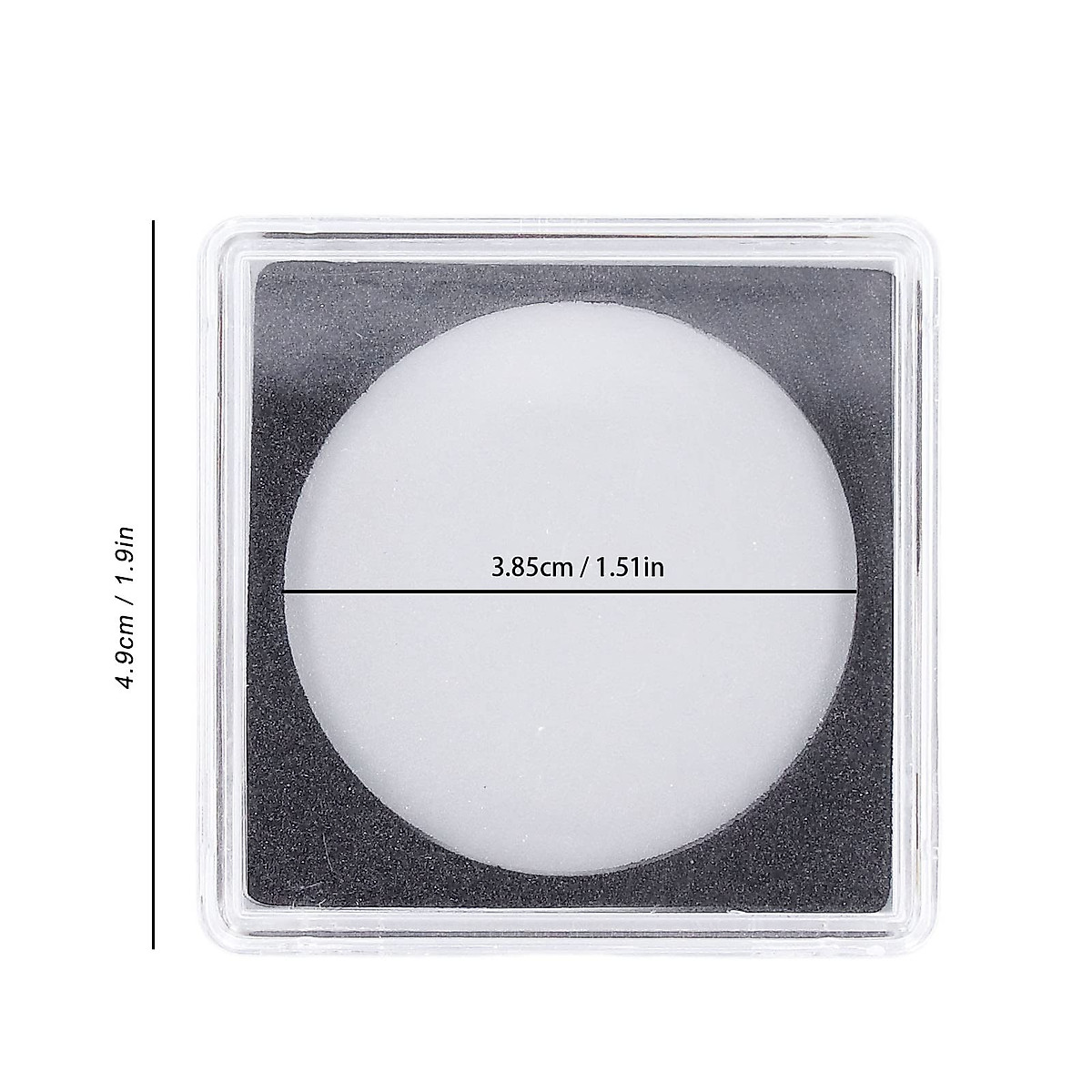 Yuecoom 10PCS 49mm Clear Coin Capsules, Silver Dollar Coin Holder, Coin Holders for Collectors, Plastic Coin Case with Adjustable Gasket Organizer Box for Morgan Silver Dollar