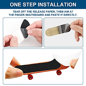 Haisalin 20Pcs Fingerboard Grip Tape, Precut Fingerboard Foam Grip Tape,Foam Grip Tape for Fingerboards, Precut & One Step Instal(20)