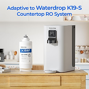 Waterdrop WD-K19RF Filter, Replacement for WD-K19-S and WD-K19-H Countertop Reverse Osmosis System, 12-month Lifetime
