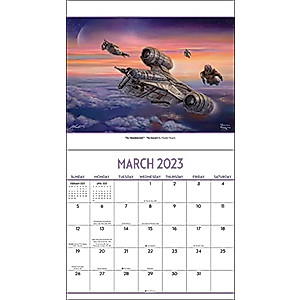 THE MANDALORIAN by Thomas Kinkade Studios 2023 Deluxe Wall Calendar with Print