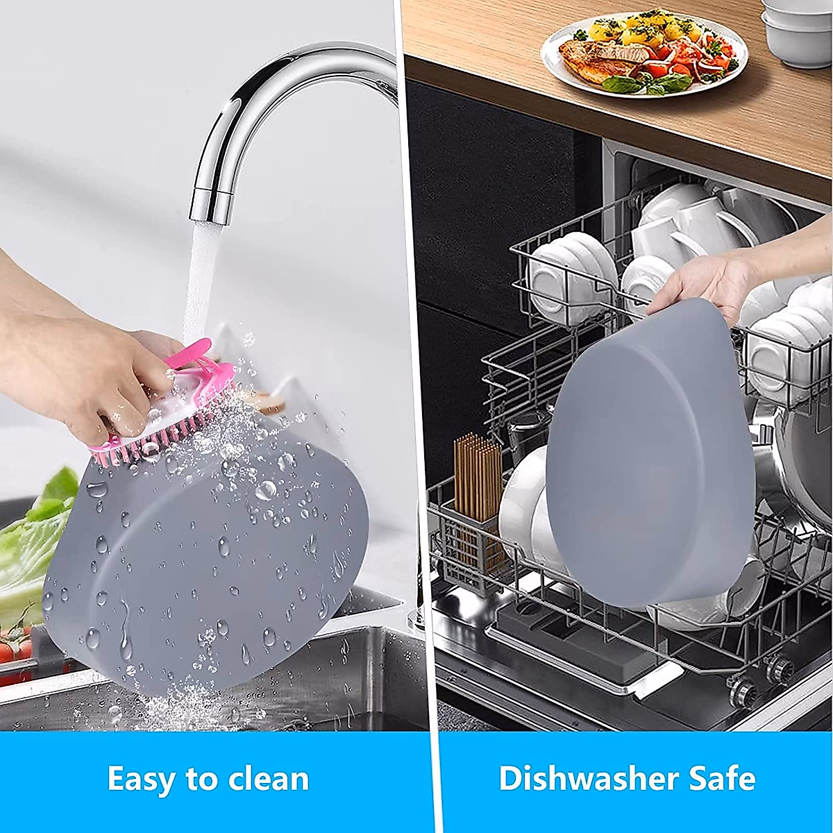 Silicone Slow Cooker Liner, Crock Pot Liners Reusable, Easy Clean, BPA Free, Leakproof, No Melt Silicone Slow Cooker Insert, Dishwasher Safe Liner for 7 Quart to-8 Quart Crock Pot Slow Cookers