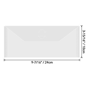 Briartw 20 Pcs 3.9x9.4" Slimline Storage Envelopes, Resealable Plastic Envelopes Pockets for Cutting Dies Stencil Crafts Organizer Holder,Clear Storage Bag for Clear Stamp,Die Cuts,scrapbook Paper