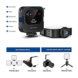 NEEWER Clip On Light Selfie Light for Phone/Laptop, Portable Camera Light with Cold Shoe, 2500K-10000K/3000mAh Rechargeable/LED Video Fill Light for Content Creator, TikTok, Vlog, Photography, PL81