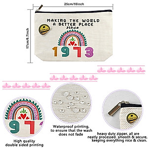 52nd Birthday Gifts for Women, Funny 1973 52nd Birthday Decorations Makeup Bag, Anniversary 52 Year Old Gift Ideas for Her, Wife, Sister, Mom, Aunt, Cool Cosmetic Travel Bags for Mothers Day Christmas