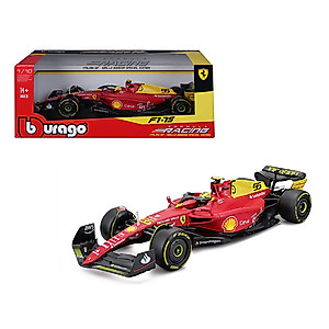 F1-75#55 Carlos Sainz Giallo Modena Formula One F1 Italian GP (2022) "Formula Racing Series 1/18 Diecast Model Car by Bburago 16811CSMZ