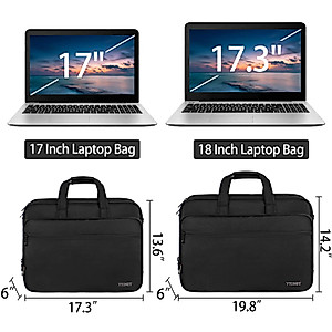 Ytonet Gaming Laptop Briefcase 18 Inch, Expandable Extra Large Laptop Case for Gaming Laptop Computer Bag, Water Resistant Laptop Bag for Men Carrying Case with Luggage Strap for Work Travel, Black