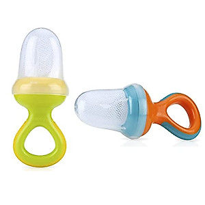 Nuby Nibbler Mesh First Soft Foods Feeder, 2pk, Colors May Vary