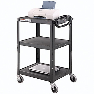 Global Industrial Steel Audio Visual & Instrument Cart - Black