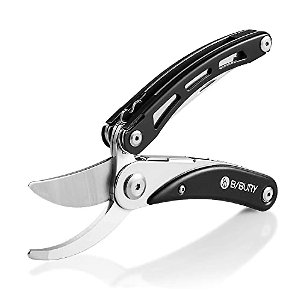 BIBURY Gardening Hand Pruners, 5 in 1 Multitools Folding Scissors 420 Stainless Steel Pruning Shears Bonsai Cutters for Tree Trimmers Secateurs,Garden Scissors,Garden Shears,Clippers for The Garden