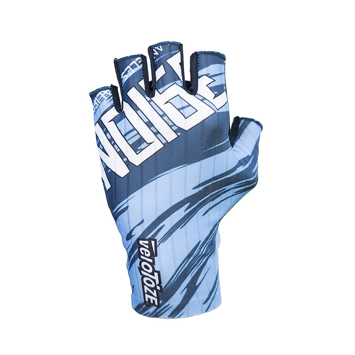 veloToze Aero Cycling Gloves Gel Padded Palm for Comfort - Aero Fabric Reduces Drag - Gloves for Men and Women’s Bike Racing (White, Large)