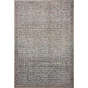 Loloi II Adrian Collection ADR-04 Area Rug 7'-6" x 9'-6" Denim/Multi Rectangular 0.18" Thick