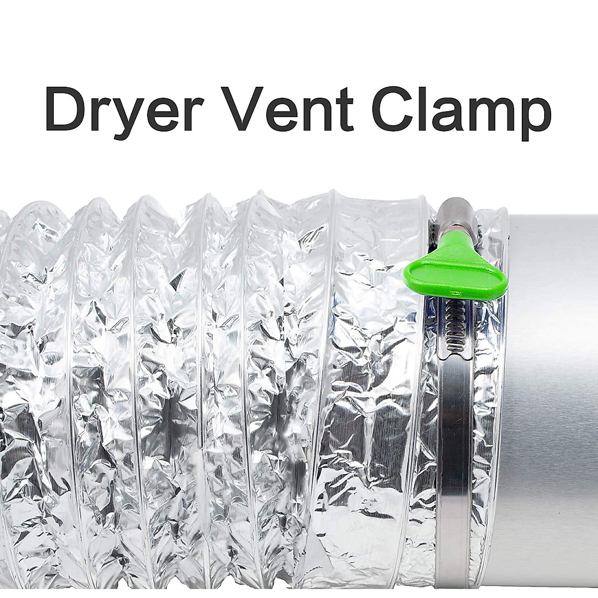 4 Inch Key Hose Clamp 12packs Key-Type Adjustable Stainless Steel Hose Clamps, dust collection hose clamps, air hose clamps, Pipe Clamp, Worm Gear Clamps, Dryer Vent Clamp, Thumb Screw Metal Clamps