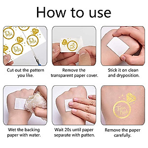 Custom The Groom Face Temporary Tattoos Adult, Personalized Fake Tattoos for Funny Bachelorette Party, Temporary Tattoos for Women,15 tattoos in One Paper