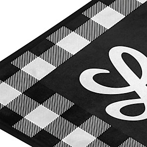 White Buffalo Plaid Kitchen Rugs Non Slip Kitchen Floor Mats Cushioned Kitchen Mats and Rugs Washable Anti Fatigue Mats for Laundry Sink Standing Home Office Decor - 39x20 IN Laundry Room