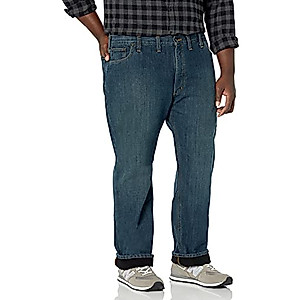 Carhartt Men's Relaxed Fit Holter Jean Fleece Lined, Blue Ridge, 34W X 30L