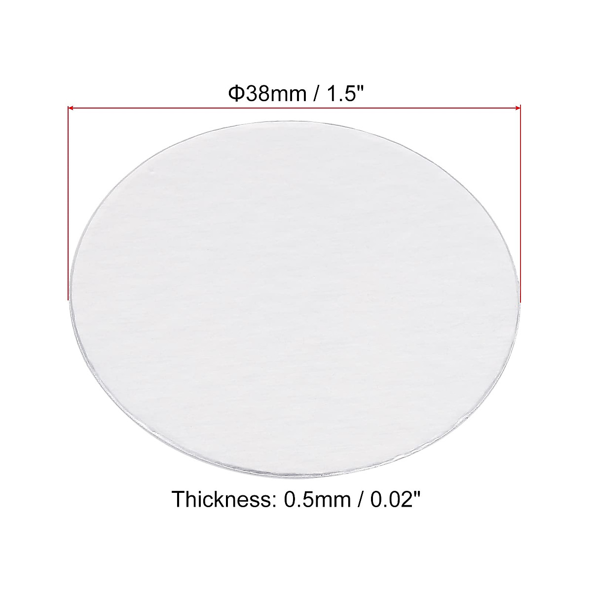 PATIKIL 38mm/1.5" Aluminum Foil Cap Liner, 150 Pack Resistant Tamper Induction Heat Sealer Sealing Liners for PE Plastic Bottle Jar Lid