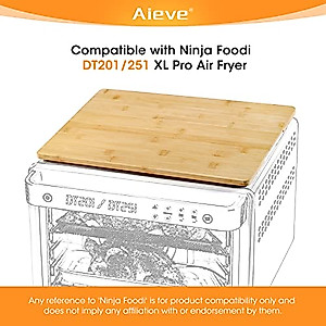 AIEVE Cutting Board Compatible with Ninja Foodie Air Fryer Oven, Air Fryer Accessories Bamboo Counter Protection Board Compatible with Ninja Foodi 10-in-1 DT201/DT251 Air Fry
