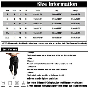 Gumipy Women's Joggers Pants with Pockets Loose Fit Tapered Fleece Sweat Pants Drawstring Lounge Trousers with Pockets B-Black
